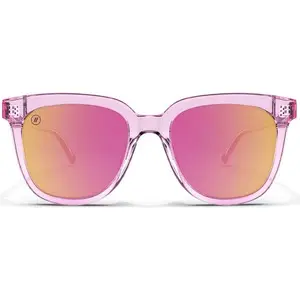 BLENDERS EYEWEAR 53mm Grove Polarized Square Sunglasses - Neon Queen