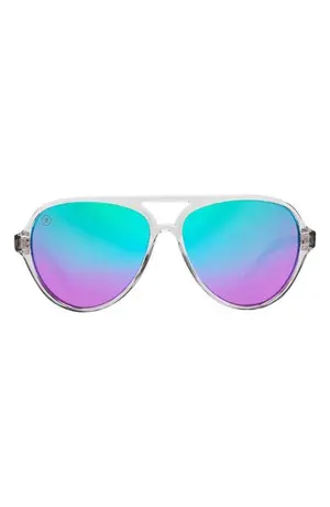 BLENDERS EYEWEAR 58mm Polarized Aviator Sunglasses - Crystal Orb