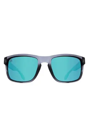 BLENDERS EYEWEAR 55mm Polarized Square Sunglasses - North Point Blue