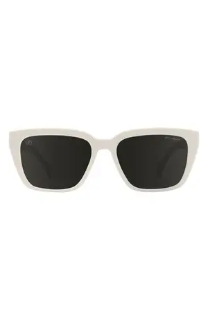 BLENDERS EYEWEAR 54mm Polarized Square Sunglasses - White Limo