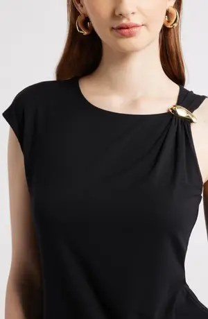 Nordstrom Hardware Accent Asymmetric Top - Black
