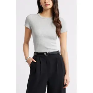 Open Edit Ribbed T-shirts For Women