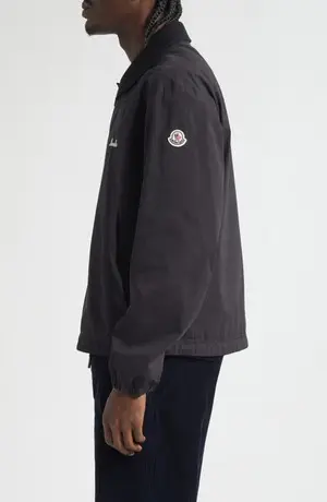 Moncler Arinell Logo Embroidered Shirt Jacket - Black