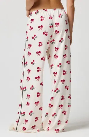 FLORENCE BY MILLS Bow Satin Pajama Pants