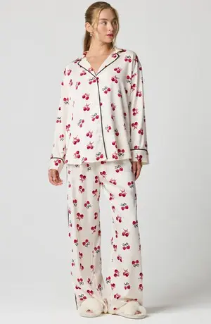 FLORENCE BY MILLS Bow Satin Pajama Pants