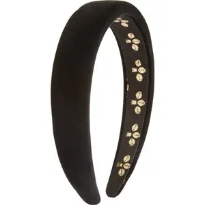 L. Erickson Adaline Padded Velvet Headband - Black