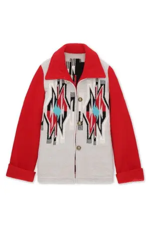 FORTELA Fierce Navajo Wool Blend Jacket - Navajo Red