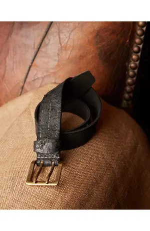 FORTELA Tasha Leather Belt Black