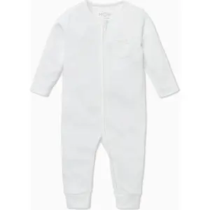 MORI Zip-up Romper - White