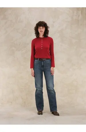 FORTELA Cashmere Serafino Jersey Shirt - Wine