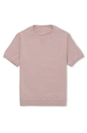 FORTELA Brushed Jersey Short Sleeve Sweatshirt - Pink