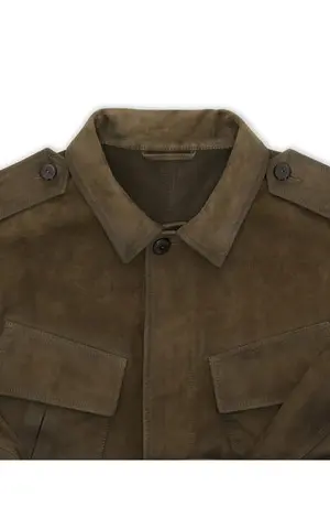 FORTELA Julian Jungle Suede Jacket - Green