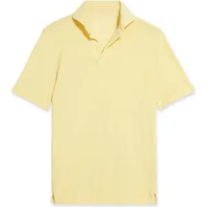 FORTELA Sullivan Terry Cloth Jersey Polo - Lemon
