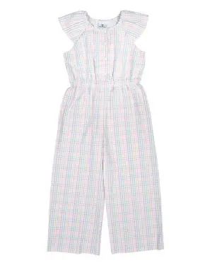 FLORENCE EISEMAN Plaid Seersucker Jumpsuit - Multi