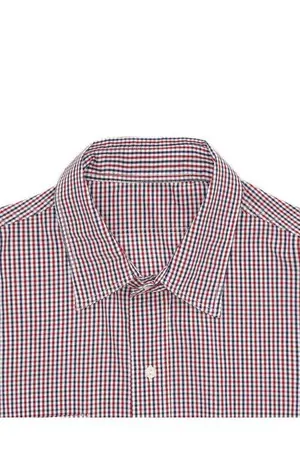 FORTELA Work Cotton Check Shirt - Red
