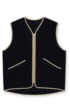 FORTELA Wool Vest - Navy Blue