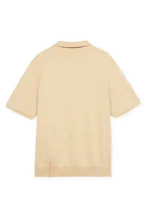 FORTELA Laight 3/4 Zip Short Sleeve Polo - Ecru