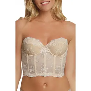 DOMINIQUE INTIMATES Tayler Ultra Low Back Strapless Lace Bra - Latte