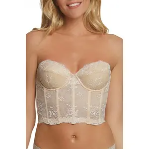 DOMINIQUE INTIMATES Tayler Lace Strapless Underwire Bustier - Latte