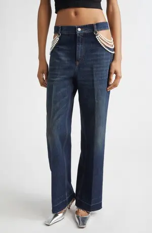 Stella Mccartney Raw Edge Hem Jeans For Women