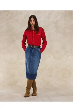 FORTELA Toledo Texan Cotton Shirt - Red