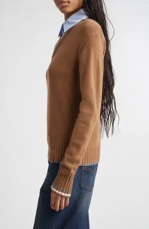 Stella McCartney Hybrid Knit Sweater - Caramel