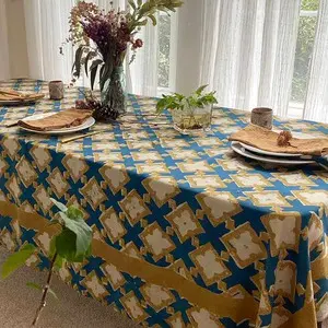 ICHCHA Boho Organic Cotton Tablecloth