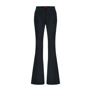 PCFG Shiny Woven Flare Pants - Black
