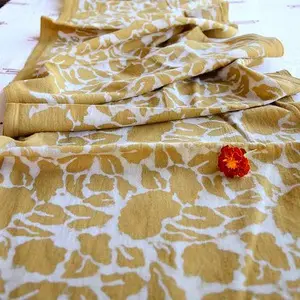 ICHCHA Mustard Cotton Table Runner
