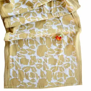 ICHCHA Mustard Cotton Table Runner