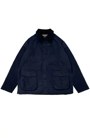 FORTELA Bristol Waxed Canvas Jacket - Navy Blue