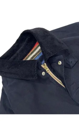 FORTELA Bristol Waxed Canvas Jacket - Navy Blue