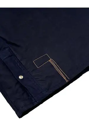 FORTELA Bristol Waxed Canvas Jacket - Navy Blue