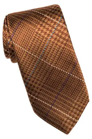 ELIZABETTA Spoleto Silk Jacquard Neck Tie - Copper