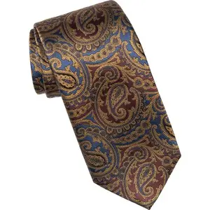 ELIZABETTA San Carlo Silk Jacquard Neck Tie Sapphire And Ruby