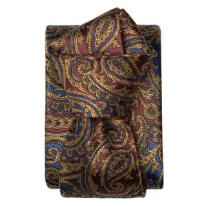 ELIZABETTA San Carlo Silk Jacquard Neck Tie - Sapphire And Ruby