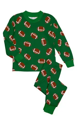 SARA’S PRINTS Loose Fit Classic Pajama 2-piece Set - Football