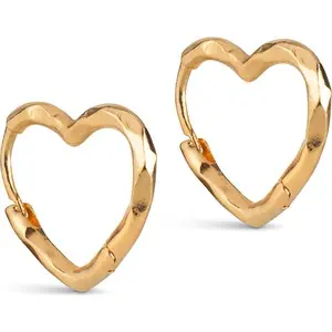 ENAMEL COPENHAGEN Organic Heart Small Hoop Earrings 925s/gp/m