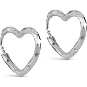 ENAMEL COPENHAGEN Organic Heart Small Hoop Earrings 925s/m