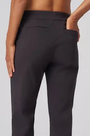 FRANNE GOLDE Structured Stretch Cuffed Tapered Pant - Carbon