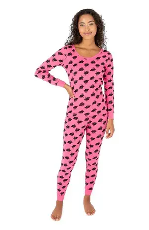 LEVERET Cotton Matching Family Pajamas - Bunny Pink