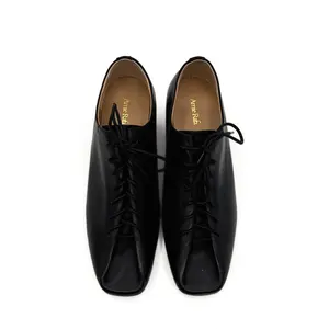 AMIE RAFA Earl Lace-up Leather Pumps
