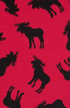LEVERET Cotton Matching Family Holiday Pajamas & Prints - Moose