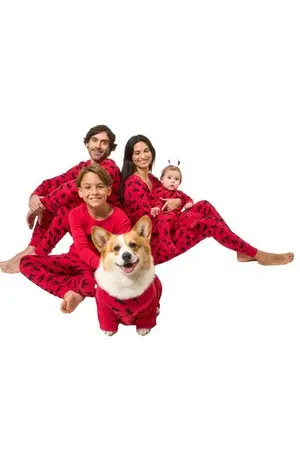 LEVERET Cotton Matching Family Holiday Pajamas & Prints - Moose