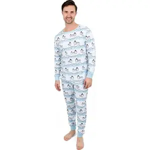 LEVERET Cotton Matching Family Holiday Pajamas - Penguin