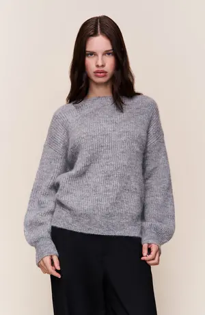 GUIZIO Bobbie Wool Jumper - Heather Grey