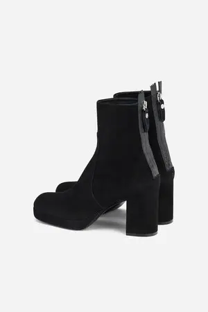 Agl Betty Heeled Velour Bootie