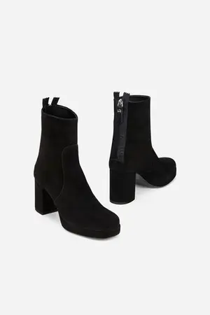Agl Betty Heeled Velour Bootie
