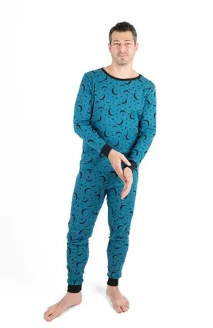 LEVERET Cotton Printed Matching Family Pajamas - Moon