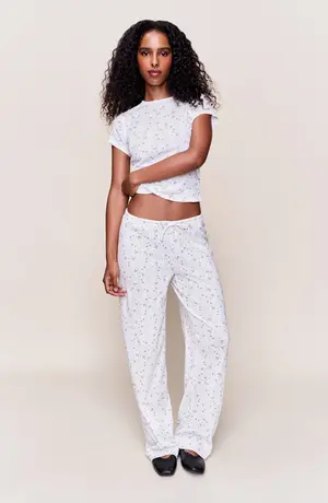 GUIZIO Clara Floral Pointelle Pant